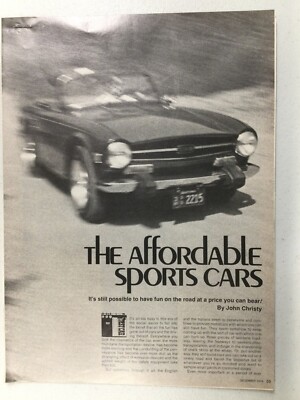 MGRT25 Vintage Article Road Test 1975 ? MG Midget Spitfire TR6 Dec 1974 ...