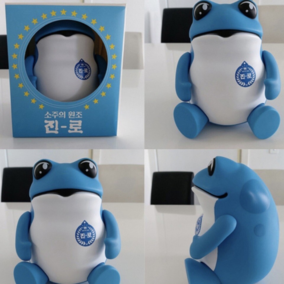 Jinro Soju Shot Frog Toads Figure Blue 13x12.6 x16.6cm Jinro Is Back ...