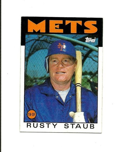 1986 TOPPS #570 Rusty Staub: New York Mets: First Base: Baseball CardL ...