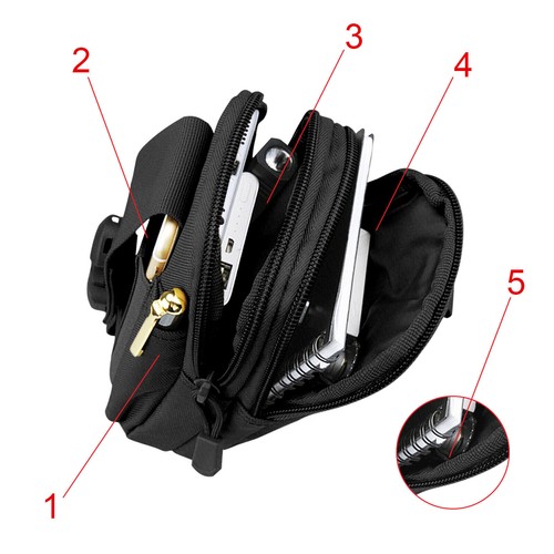 Tactical Waist Belt Bag Camping Military Molle Small Pouch Wallet Bum ...