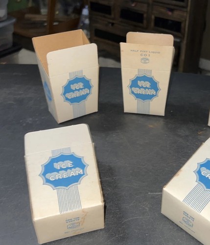 Vintage 4pc. 1936 Half Pint Ice Cream Dairy Boxes Containers- Alaska | eBay