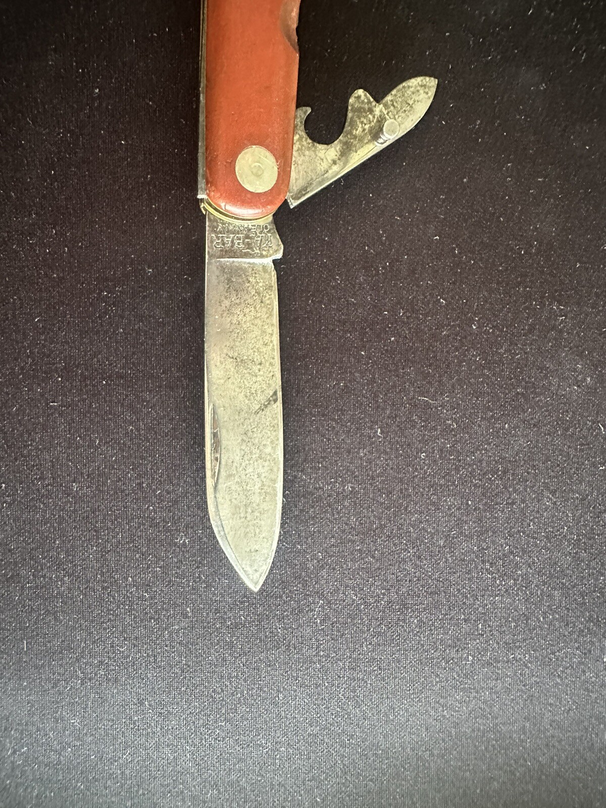 Rare Vintage Olean NY Kabar KA-BAR Kamp Knife Camp Folding Blade WW2 ...