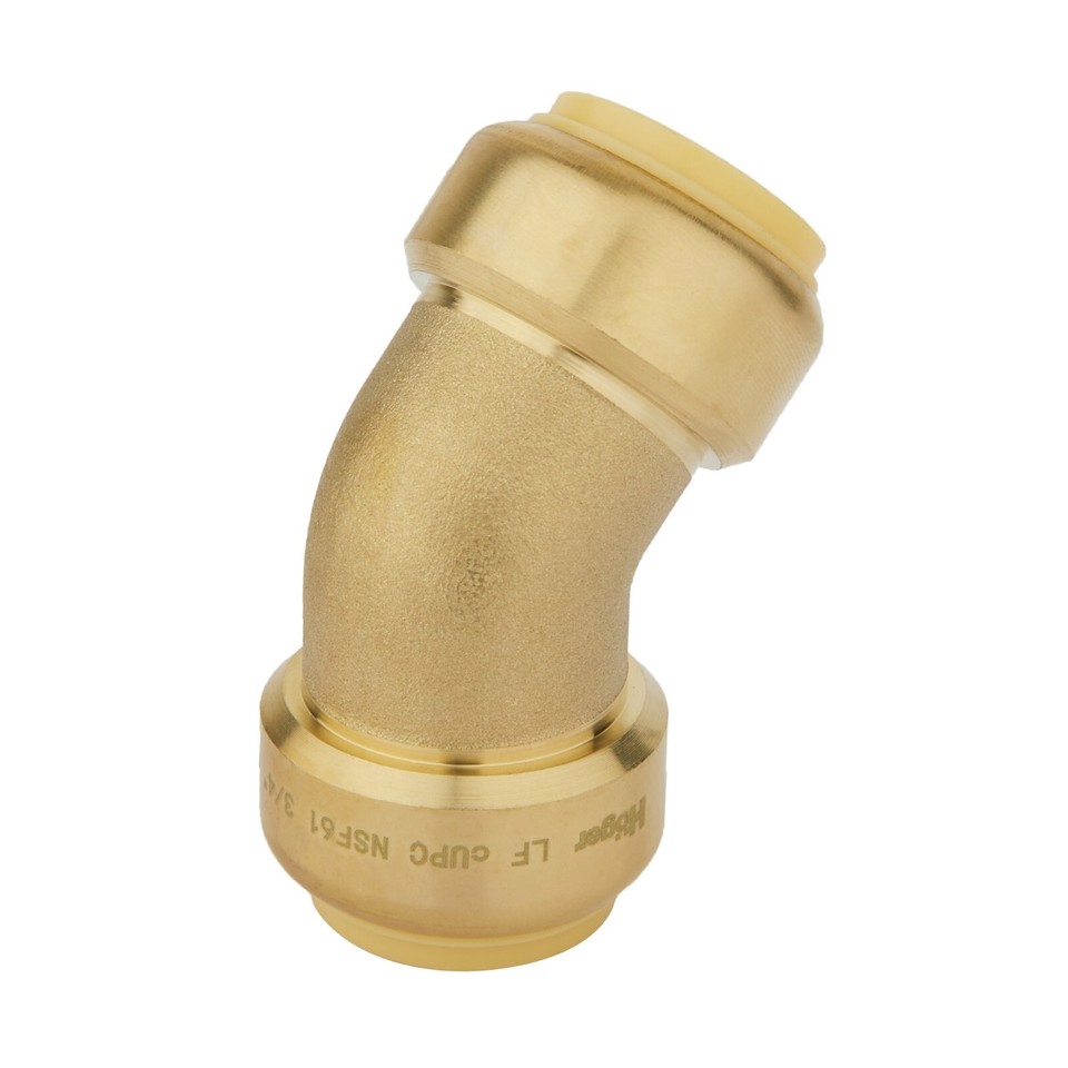 EFIELD 2 PCS 1/2" Push Fit 1/2" X1/2" 45 Degree Elbow Fittings & Clip ...
