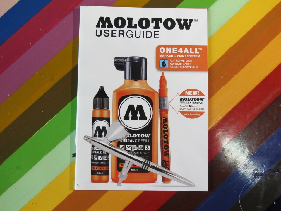 Graffiti art show card zine color chart - Molotow Krink Montana Ironlak ...