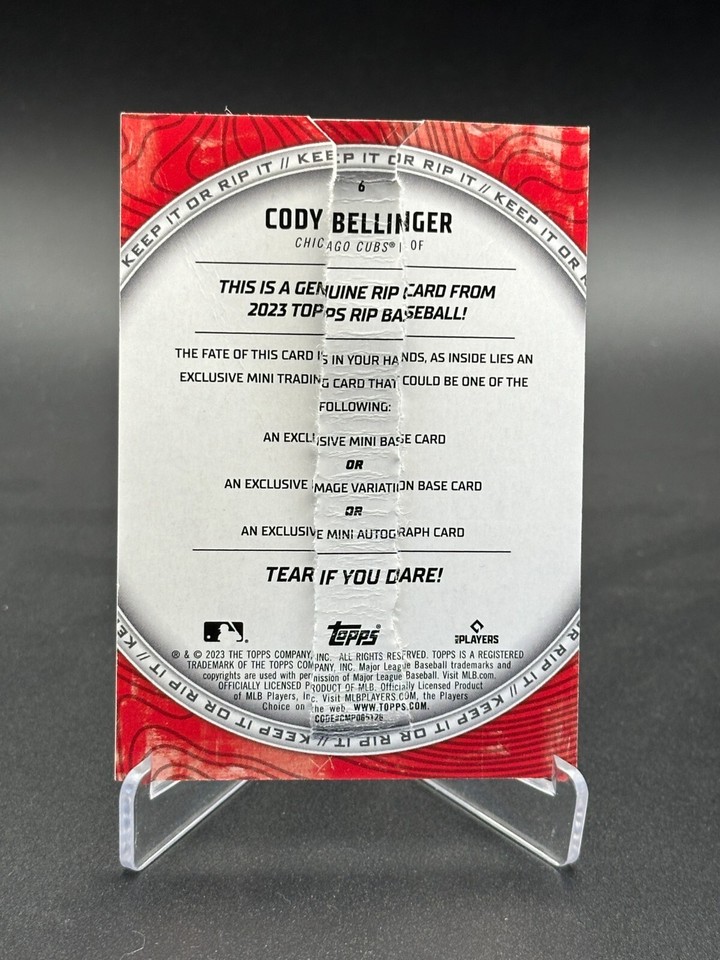 2023 Topps Rip *RIPPED* 6 Cody Bellinger /5 Gold 📈🔥Chicago Cubs ***See ...