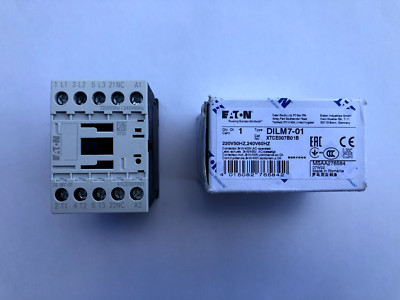 Eaton DILM7-01 7 AMP contactor - 24 volt AC coil - 1 N.C. base contact ...