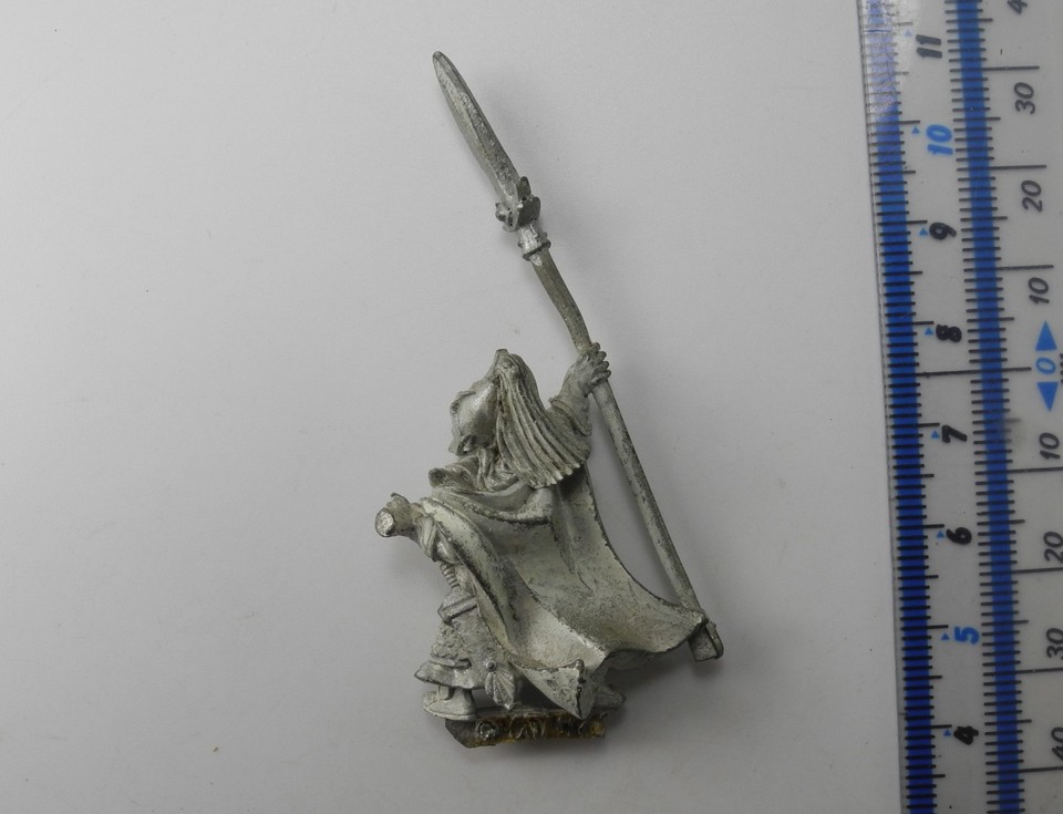 HIGH ELF HERO with spear Metal Elves Aelves Army Warhammer 1990s B49 | eBay