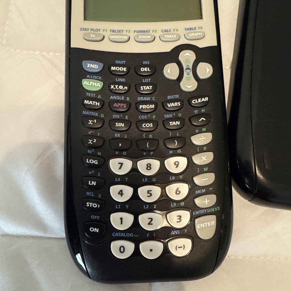 Texas Instruments TI-84 Plus Graphing Calculator W/COVER TESTED WORKS ...