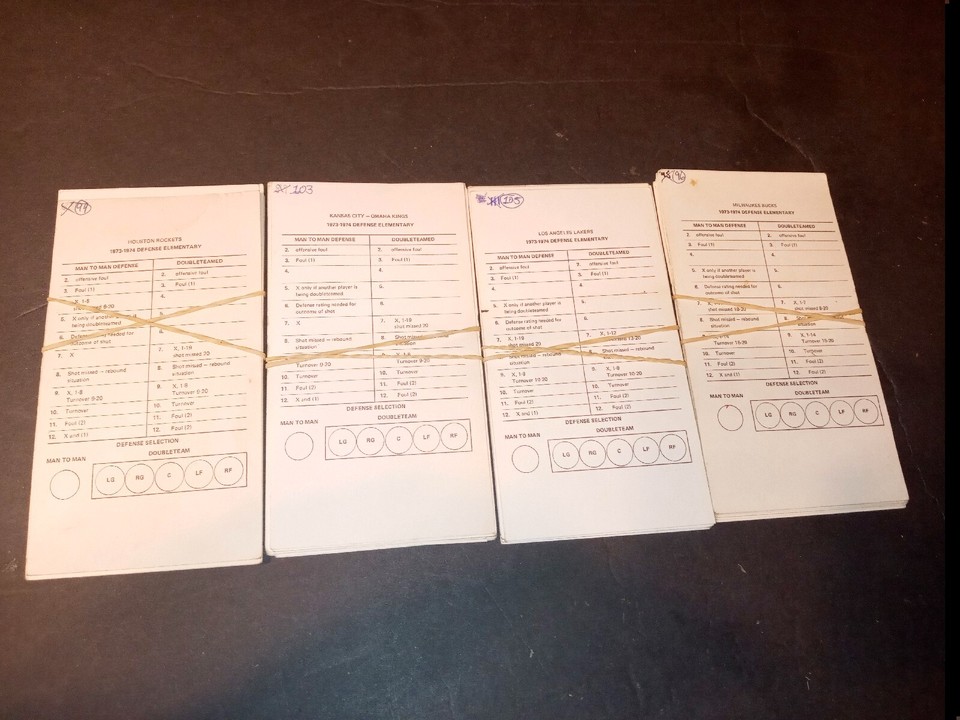 STRAT-O-MATIC 74-75 BASKETBALL COMPLETE CARD SET ORIGINAL PRINT + BOX ...