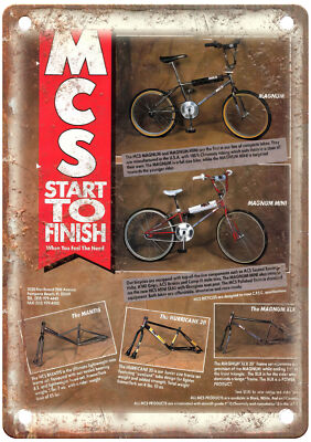 Old School BMX 1988 MCS Vintage Magazine Ad Reproduction Metal Sign ...