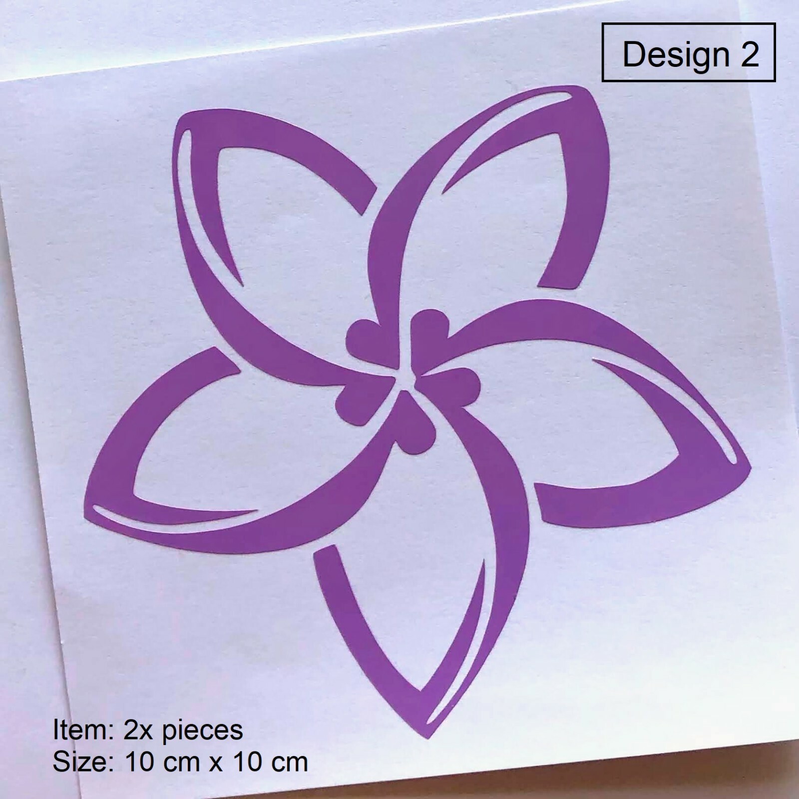 2x FRANGIPANI Sticker for Glass Car Window Laptop Skateboard Flower ...