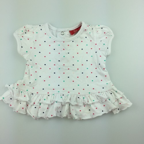 Girls size 000, Sprout, white cotton spotted t-shirt / top, FUC | eBay ...