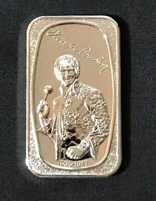 ELVIS PRESLEY LIMITED EDITION SILVER INGOT .999 SILVER ~ THE AMERICAN ...