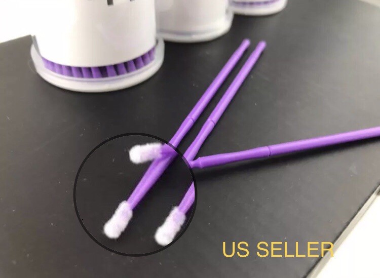 100 PCS Disposable Micro Brush Swab Applicators Eyelash Extension ...