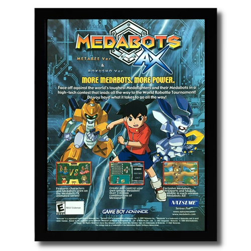 2002 Medabots AX Metabee / Rokusho Ver. Framed Print Ad/Poster Official ...