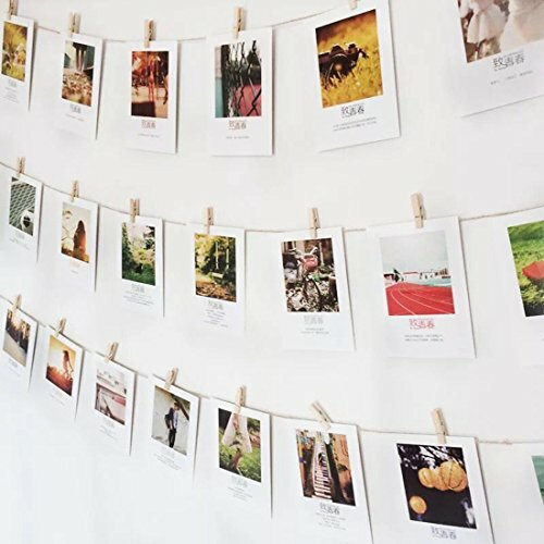 Photo Display String And Pegs DIY Wall Hanging Picture Frames Includes ...