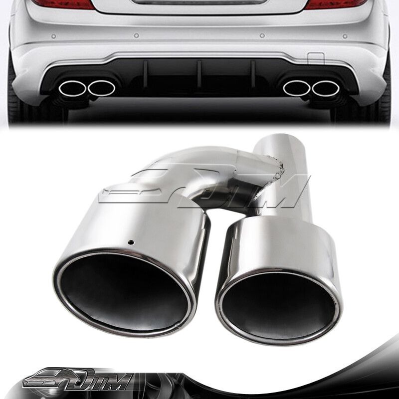 FOR 08-14 MERCEDES-BENZ C-CLASS C300/C350/C63 AMG DUAL T304 EXHAUST ...