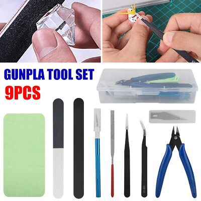 9Pcs Basic Modeler Tool Set Craft Hobby Model Car Building Fix Kit for ...