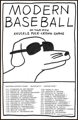 MODERN BASEBALL | KNUCKLE PUCK Tour Ltd Ed RARE Poster +BONUS Indie ...