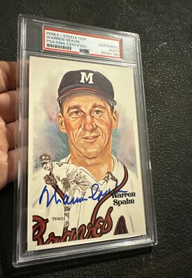 Warren Spahn Vintage Autograph PSA Authentic Auto Baseball Collector ...