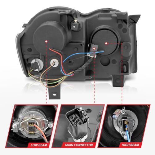 Anzo USA 111213 Projector Headlight Set w/Halo Fits 08-10 Grand ...