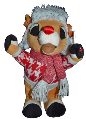 Rudolph The Red Nosed Reindeer Side Stepper Animated Plays Song w/Tag ...