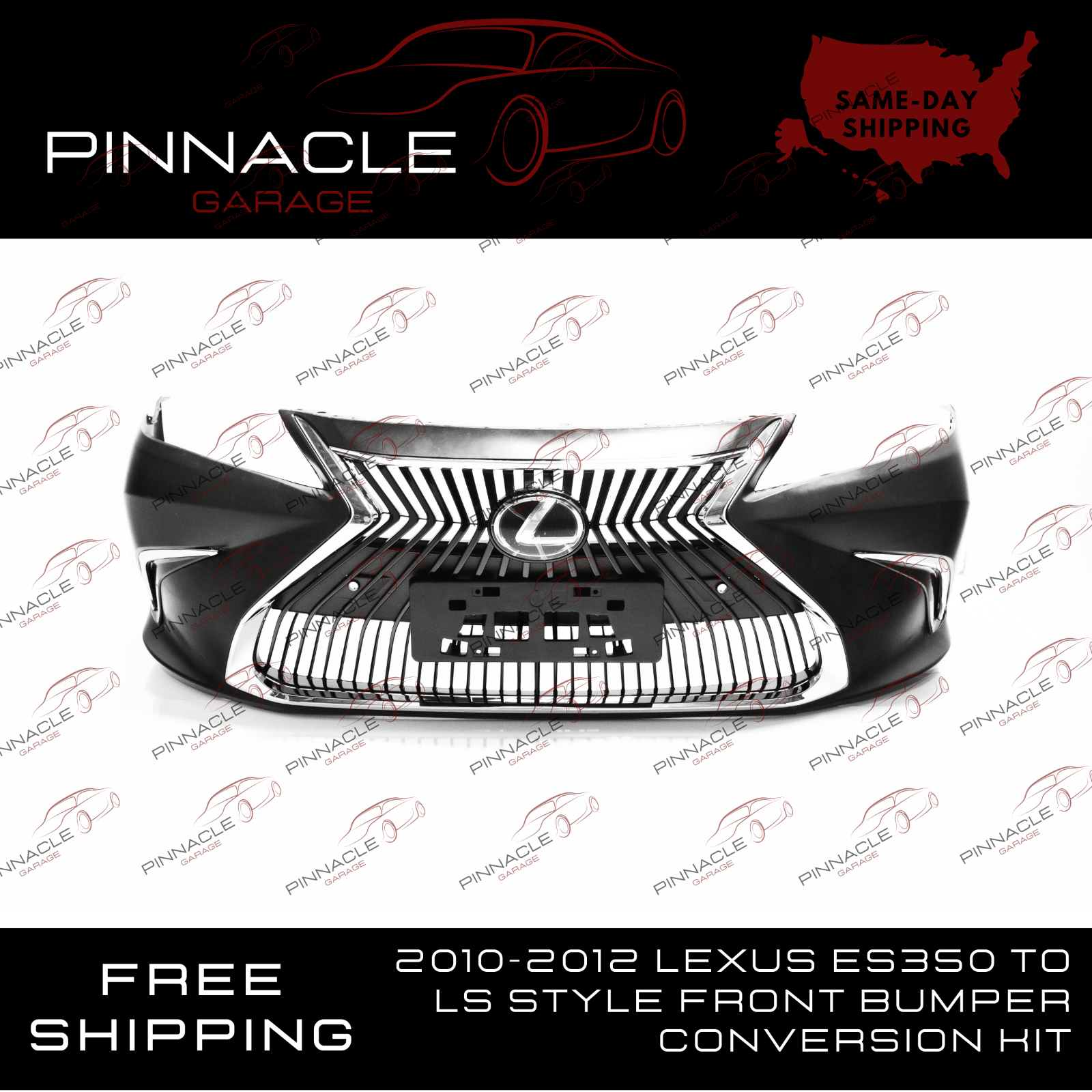 2010-2012 LEXUS ES350 To LS Style Front Bumper Conversion Kit PG ...
