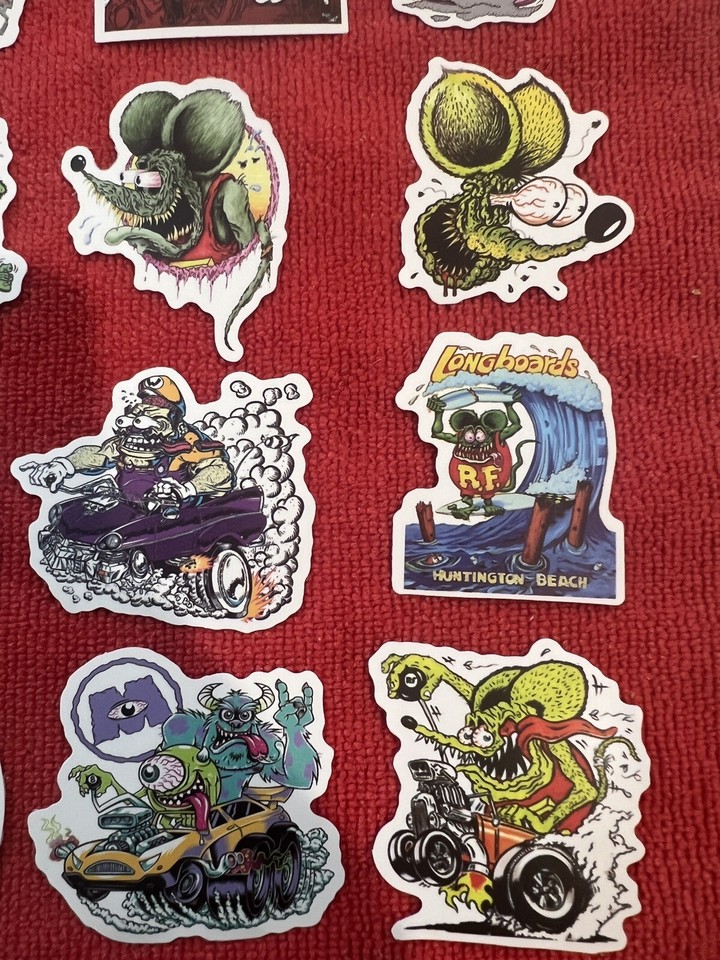 🔥 50 Rat Fink Mouse Ed Big Daddy Roth Hot Rod Art Vinyl Decal Sticker ...
