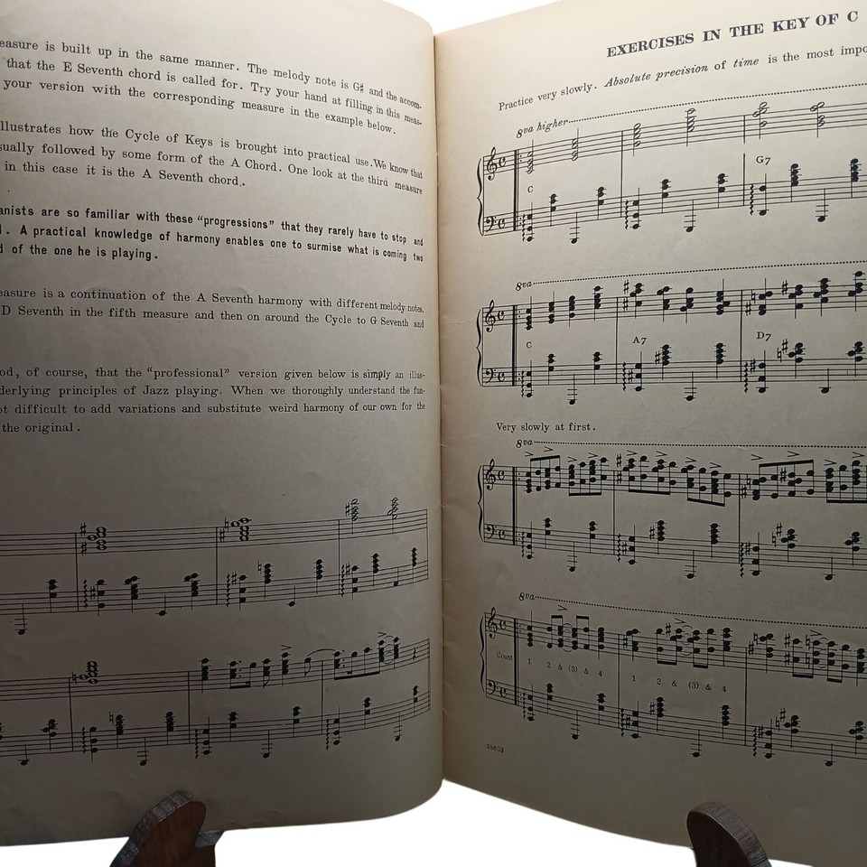 Lee Sims Piano Method Jazz Book By Carleton L. Colby 1920s Modern ...