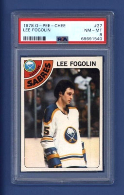 1978-79 OPC O-PEE-CHEE #27 LEE FOGOLIN PSA 8 NM-MT Buffalo Sabres *LOW ...