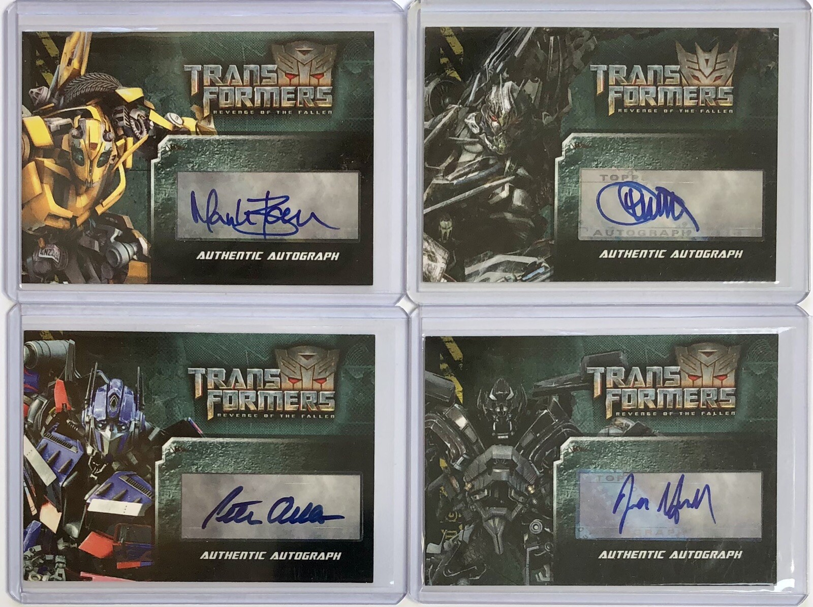2009 Topps Transformers Auto Card Lot of 4 Bumblebee Peter Cullen ...