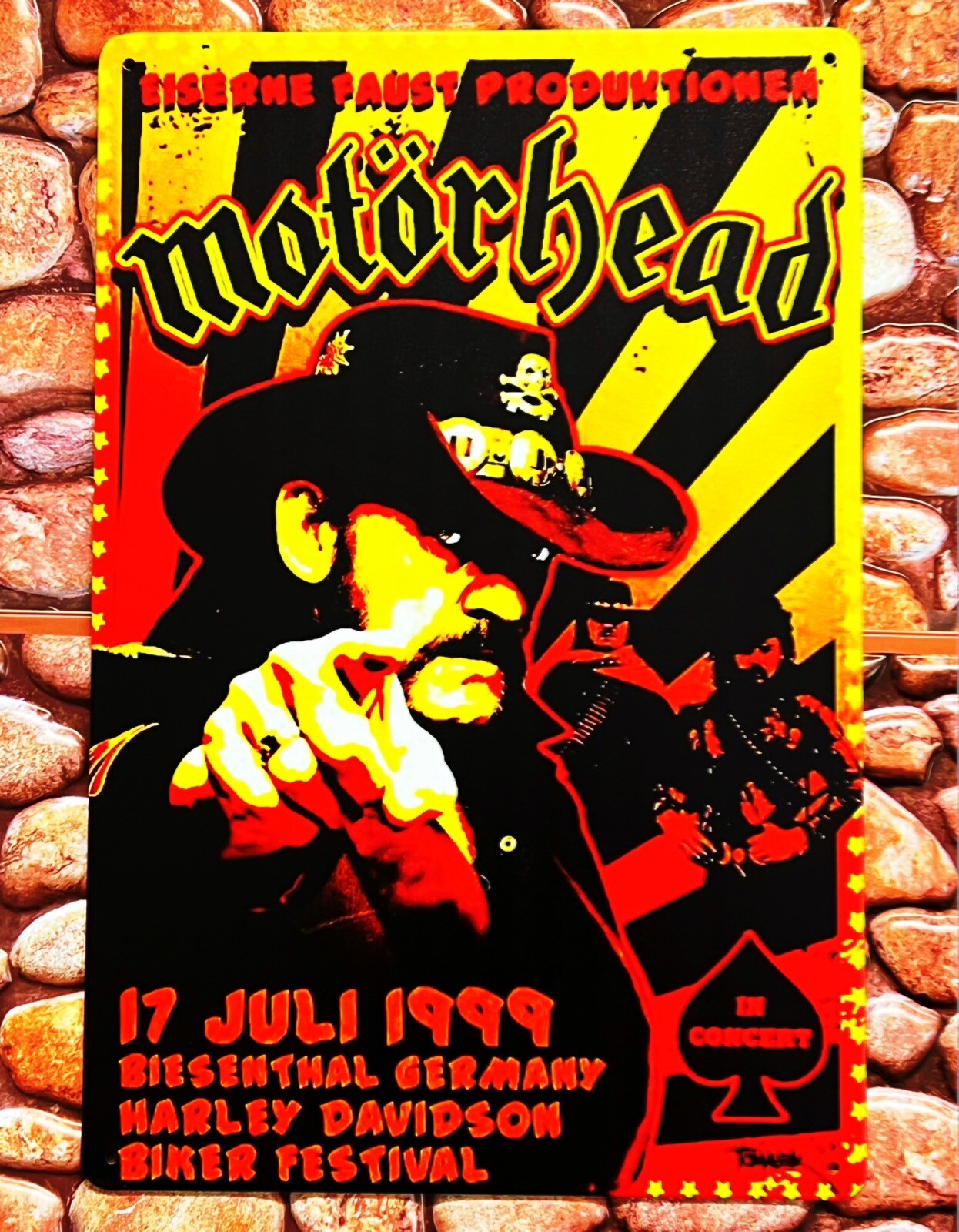 MOTORHEAD HARLEY DAVIDSON BIKER FESTIVAL GERMANY 1999 POSTER TIN METAL ...