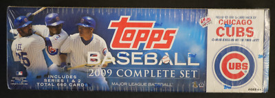 2009 TOPPS BASEBAL FACTORY SEALED SET W/ SERIES 1 & 2 + CHICAGO CUBS ...