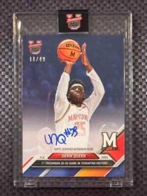 Derik Queen 2024-25 Bowman U NOW Basketball Topps Blue Auto Autograph ...