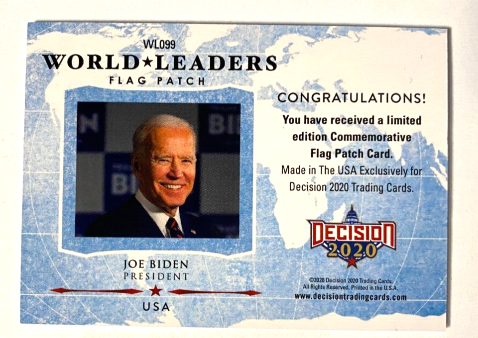 JOE BIDEN DECISION 2020 RAINBOW SERIES WORLD LEADERS PINK FLAG WL099 ...