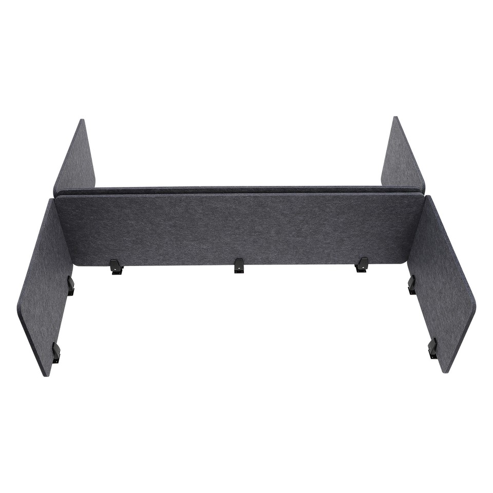 2x Clamp-on Desktop Privacy Panel Acoustic Partition Cubicle Office ...