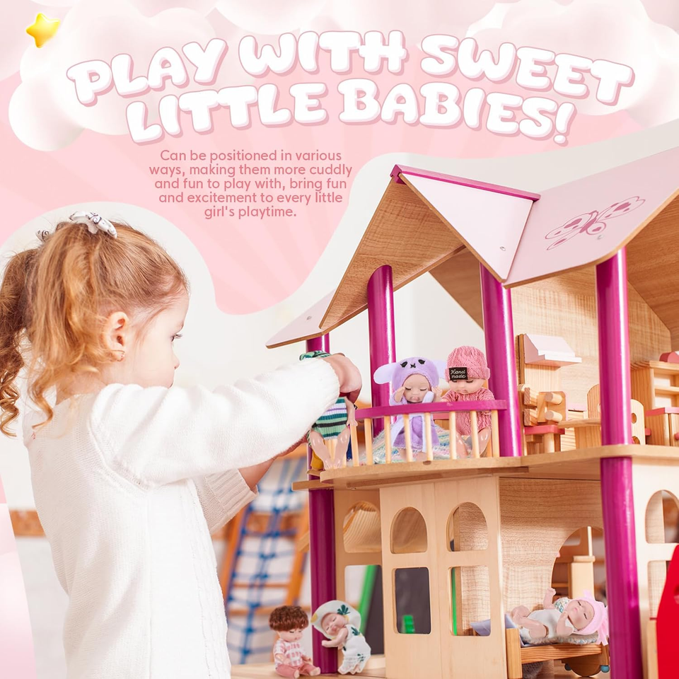 10 Pcs 4 Inch Mini Baby Dolls Lifelike Realistic Tiny Baby Dolls with ...