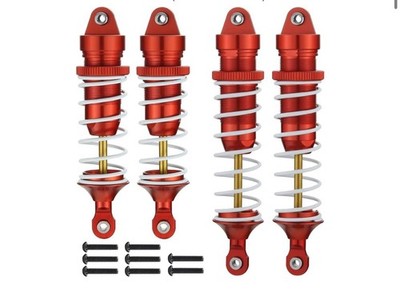 4 Pack Front & Rear 7461 Traxxas 1/10 Slash Stampede Rustler Hoss Red ...