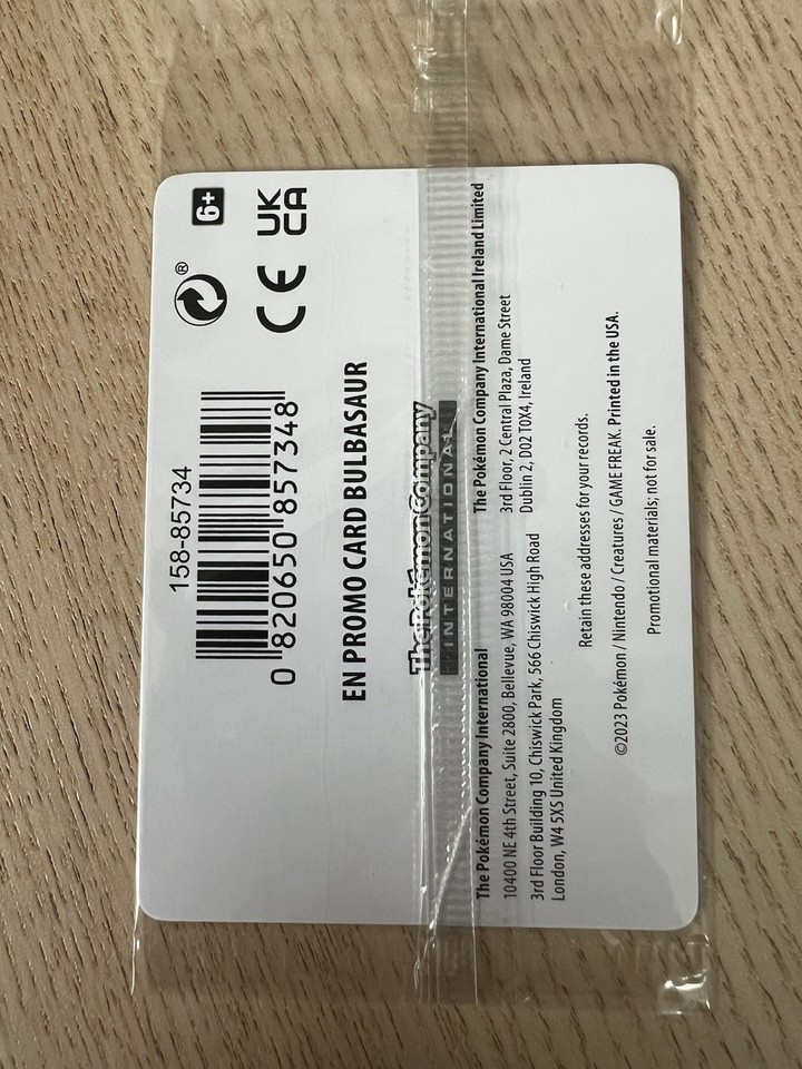 Bulbasaur 001/165 Pokemon TCG Scarlet & Violet 151 Best Buy Stamped ...