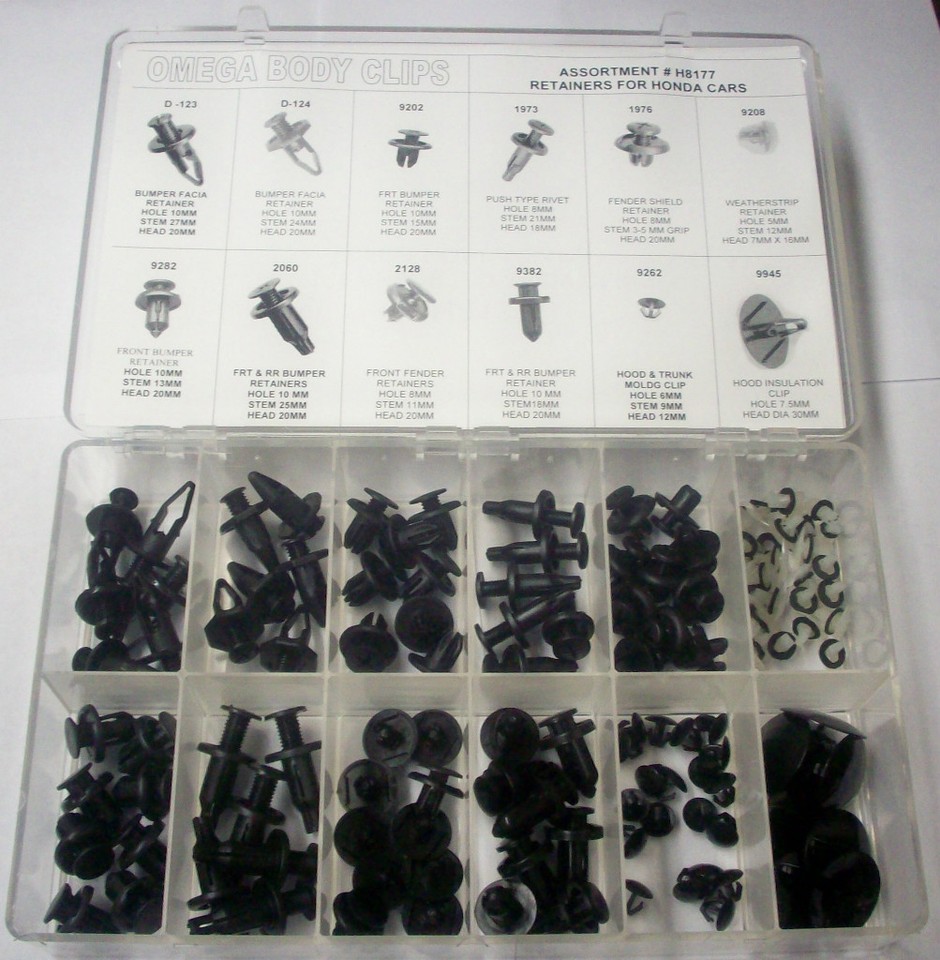 Honda Bumper Fender Hood Trunk Weatherstrip Body Shop Retainers Clips ...