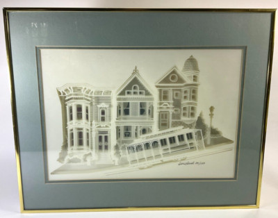 Debbie Patrick San Francisco Victorian Houses and Cable Car 3D Art Ltd ...