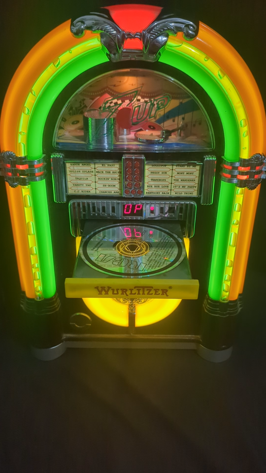 Wurlitzer Jukebox Mini Bubbler Model: WR-18 7up Variant WORKS GREAT - NO REMOTE | eBay