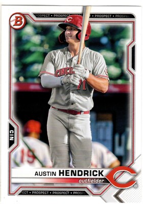 Austin Hendrick Cincinnati Reds 2021 Bowman Draft Card | eBay