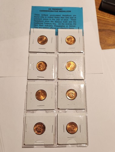 US Treasury Commemortive Medalion Set 8 Coins | eBay