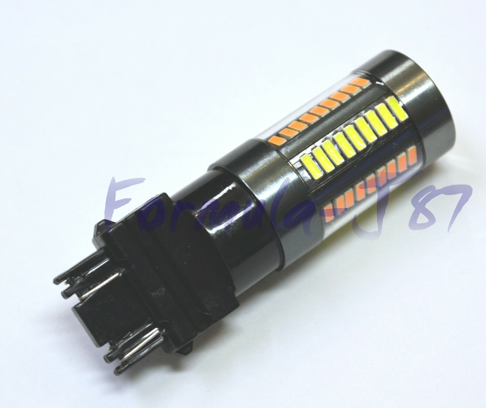 LED Switchback Light 4014 White Amber 3157 Two Bulbs Front Turn Signal ...