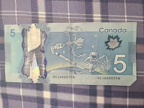 CANADIAN $5 BANK NOTE FANCY SERIAL NUMBER | eBay