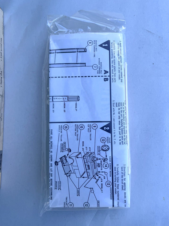 Vintage Revell Redstone Booster Mercury Capsule Model Kit 1961 NEW H ...