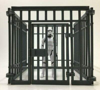 CUSTOM PRISON JAIL CELL for 3.75 1:18 STAR WARS GI JOE FIGURE DIORAMA ...