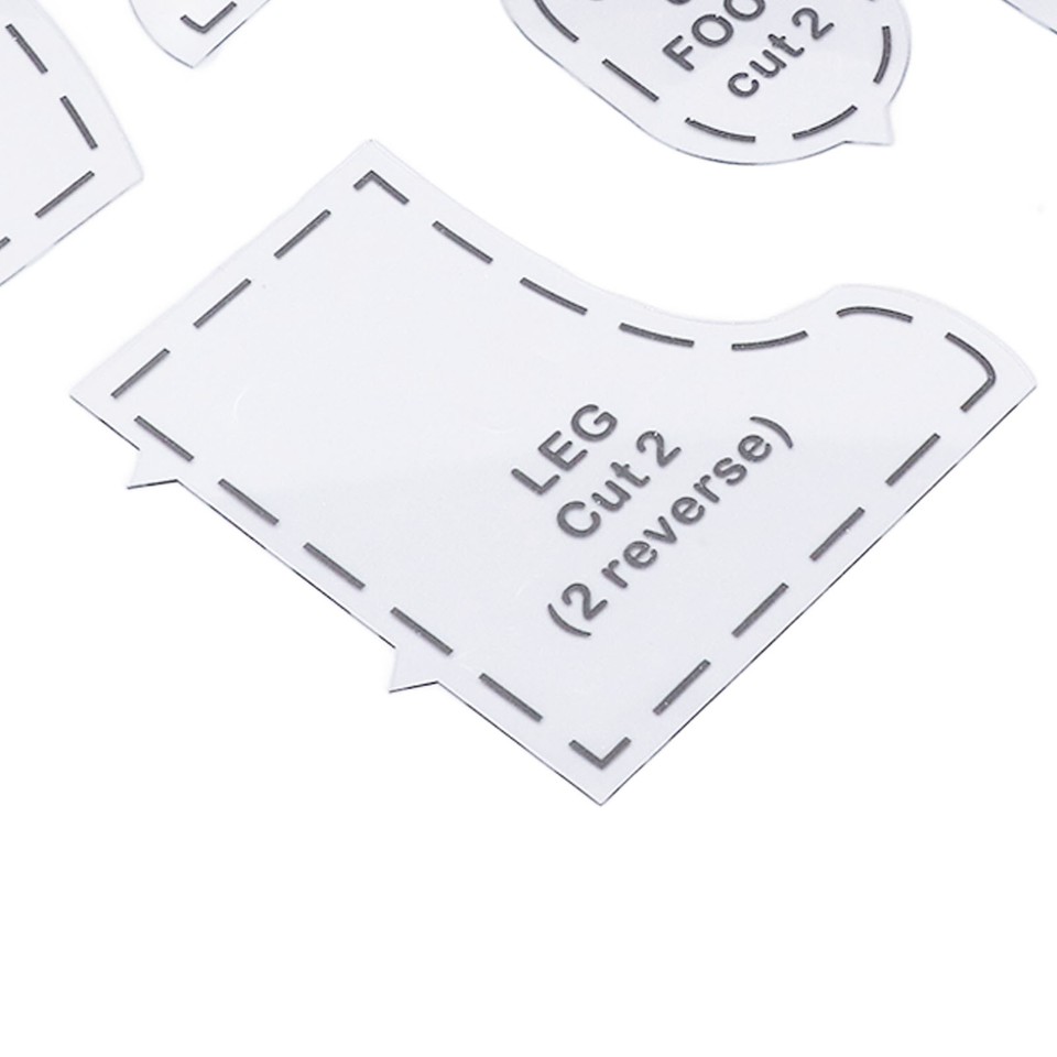 10 PCS Memory Bear Template Ruler Set Memory Bear Sewing Patterns ...