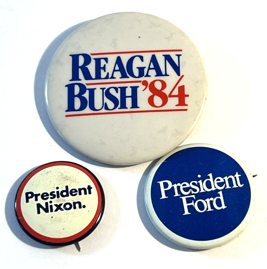VINTAGE REPUBLICAN PARTY GOP CAMPAIGN PINS LOT OF 3 DIFFERENT NIXON ...